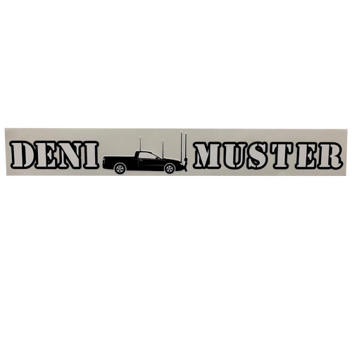 Deni Ute Muster Back Window Sticker - 2 Sizes Available - Deni Ute Muster